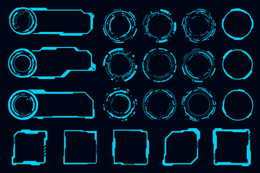 Hud element frame futuristic interface cyberpunk Vector Image