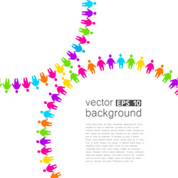 Background template with colorful people Vector Image