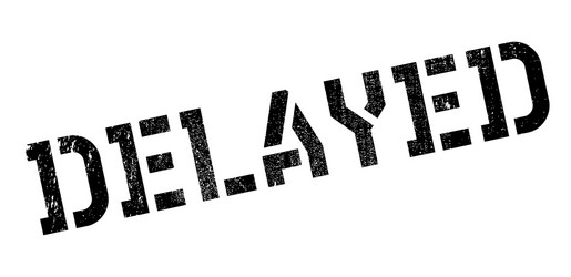 Delayed rubber stamp Royalty Free Vector Image