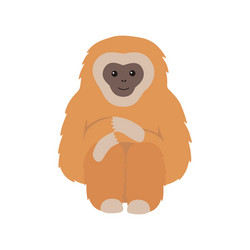 Cartoon smiling gibbon Royalty Free Vector Image