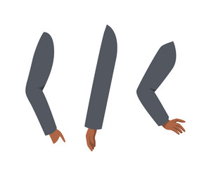Man character arms with jacket sleeve Royalty Free Vector