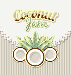 Coconut milk label splash natural and fresh Vector Image
