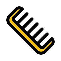 Standard comb with gabbed fins isolated on white Vector Image