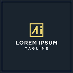 Ai circle logo Royalty Free Vector Image - VectorStock