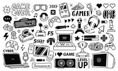 Gaming Doodle Vector Images (over 26,000)