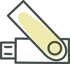 Technology usb port on a white background Vector Image