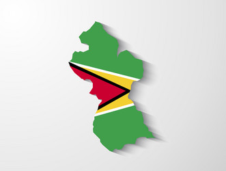 Guyana outline map Royalty Free Vector Image - VectorStock