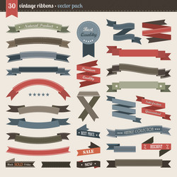 Classic ribbons Royalty Free Vector Image - VectorStock