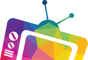 Tv media logo design service template Royalty Free Vector