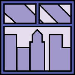 Window with view city buildings design Royalty Free Vector