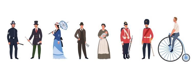 Character british cartoon man Royalty Free Vector Image