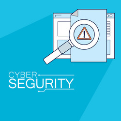 Cyber security emblem Royalty Free Vector Image