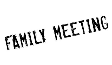 Family meeting rubber stamp Royalty Free Vector Image