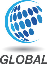 Global business logo Royalty Free Vector Image