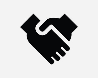 1334 stick figure handshake Royalty Free Vector Image