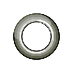Fastener grommet ring cartoon Royalty Free Vector Image