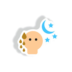 Paper sticker various symptoms Royalty Free Vector Image