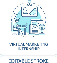 Virtual internship concept icon Royalty Free Vector Image