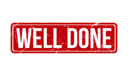 Well done rubber stamp red done rubber Royalty Free Vector
