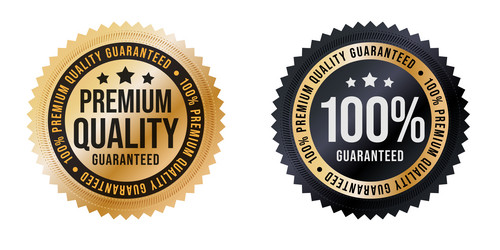 Guarantee 100 percent quality satisfaction Vector Image