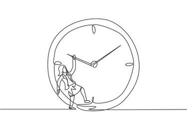 Single one line drawing success in work winning Vector Image