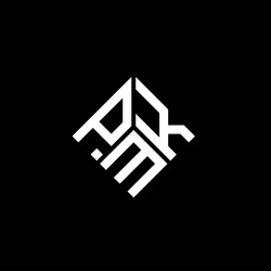 Pmk letter logo design on white background Vector Image