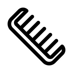 Standard comb with gabbed fins isolated on white Vector Image