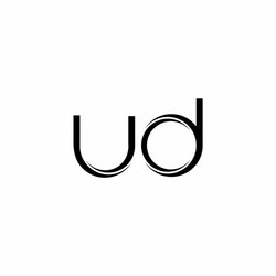 Ud logo letter monogram slash with modern Vector Image