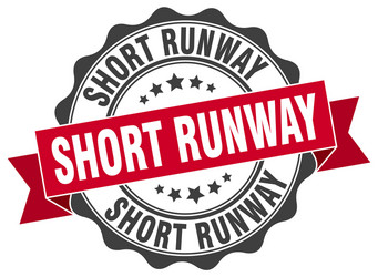Short runway stamp sign seal Royalty Free Vector Image