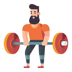 Muscular men lifting weights in gym Royalty Free Vector
