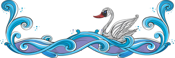 A blue and violet border Royalty Free Vector Image