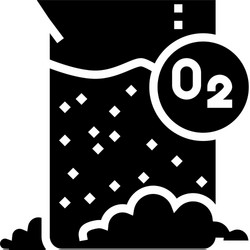 Chemical reaction on oxygen neon glow icon Vector Image