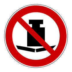 No heavy load do not place objects Royalty Free Vector Image