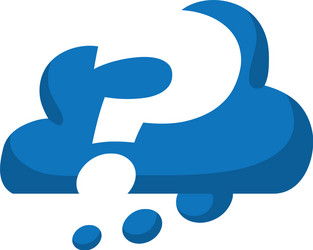 Cloud question mark Royalty Free Vector Image - VectorStock