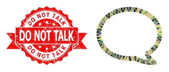 Do not talk watermark stamp Royalty Free Vector Image