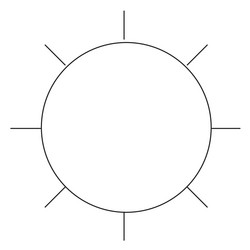 Sun eclipse geometric stroke simple Royalty Free Vector