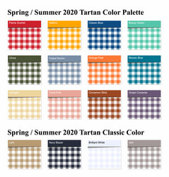Spring and summer 2020 colors palette on white Vector Image
