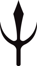 Sea anchor with crossed tridents design element Vector Image