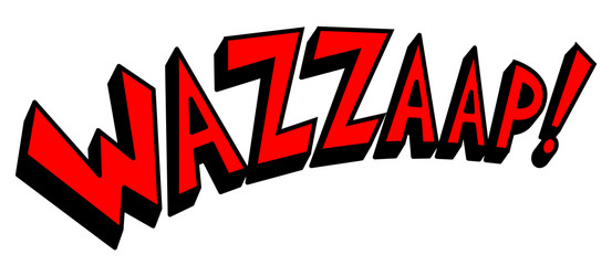 Wazzaap word comic book pop art Royalty Free Vector Image