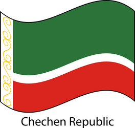 Flag chechen republic in official colors Vector Image