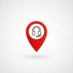 Red location icon for computer center eps file Vector Image