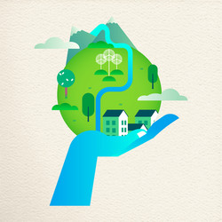 Save planet earth day climate change global Vector Image