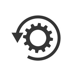 Gear reload icon with arrow Royalty Free Vector Image