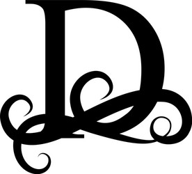 Capital letter for monograms and logos beautiful Vector Image