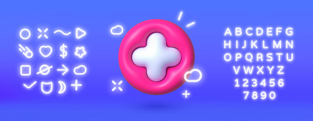 Neon Plus Sign Vector Images (over 1,300)