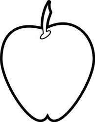 Apple Uncolored Vector Images (43)