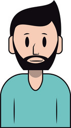 Person upper body cartoon Royalty Free Vector Image