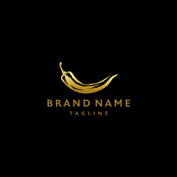 Green chili logo design Royalty Free Vector Image