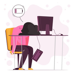 Hand drawn flat design overwhelmed people Vector Image