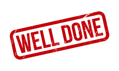 Well done rubber stamp red done rubber Royalty Free Vector